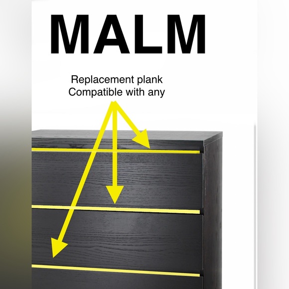 IKEA | Other | Ikea Malm Blackbrown Drawer Plank Board As A Replacement ...